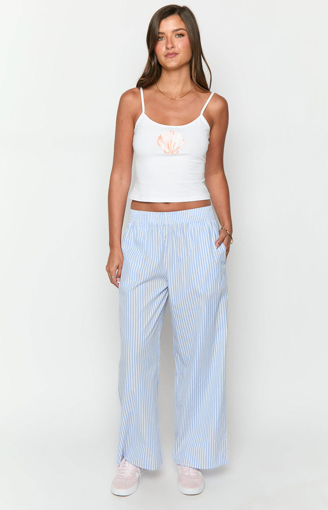 Mahalia Light Blue Stripe Pants – Beginning Boutique US