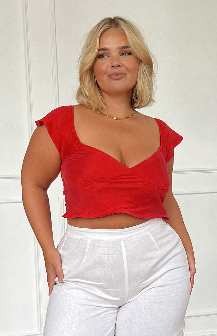 Anna Red Top – Beginning Boutique US
