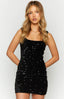 Charming Black Sequin Mini Dress – Beginning Boutique US