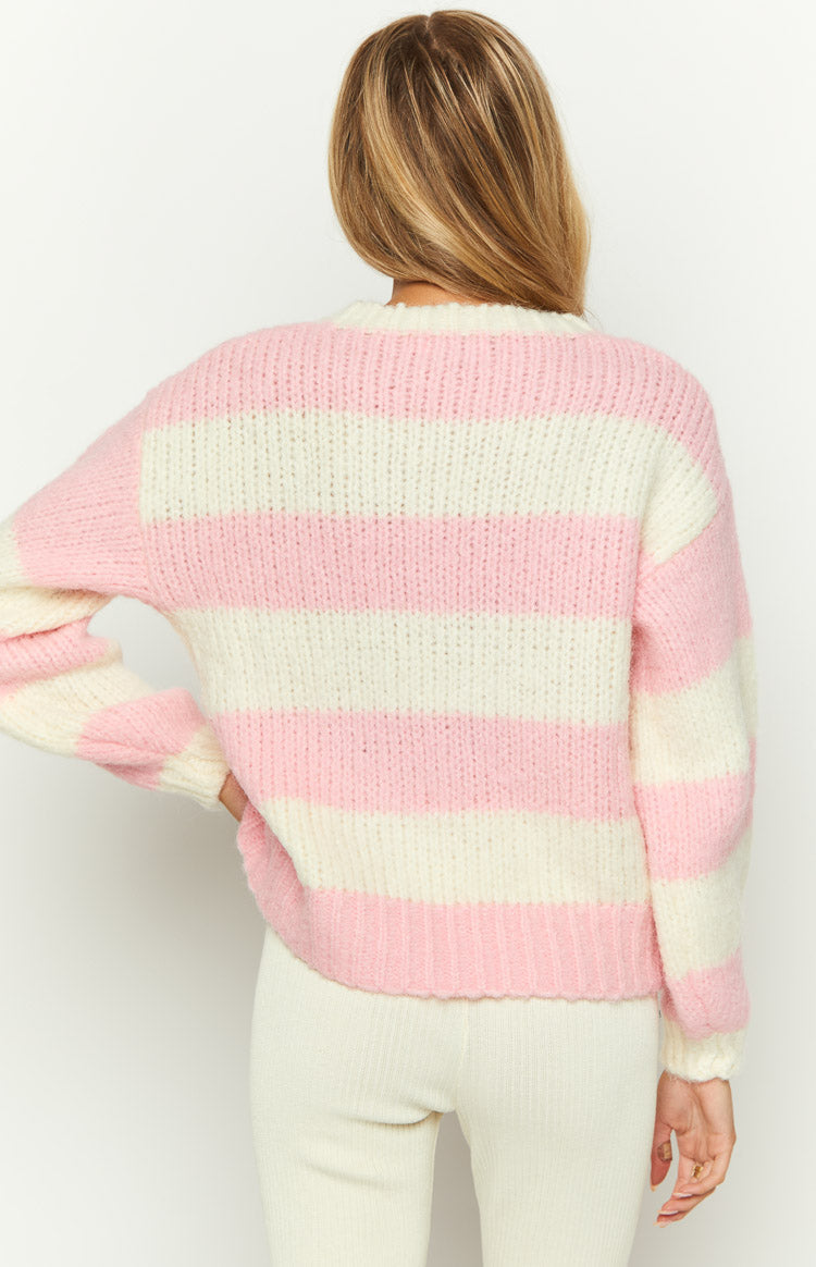 Cotton Candy Pink Stripe Knit Jumper – Beginning Boutique US