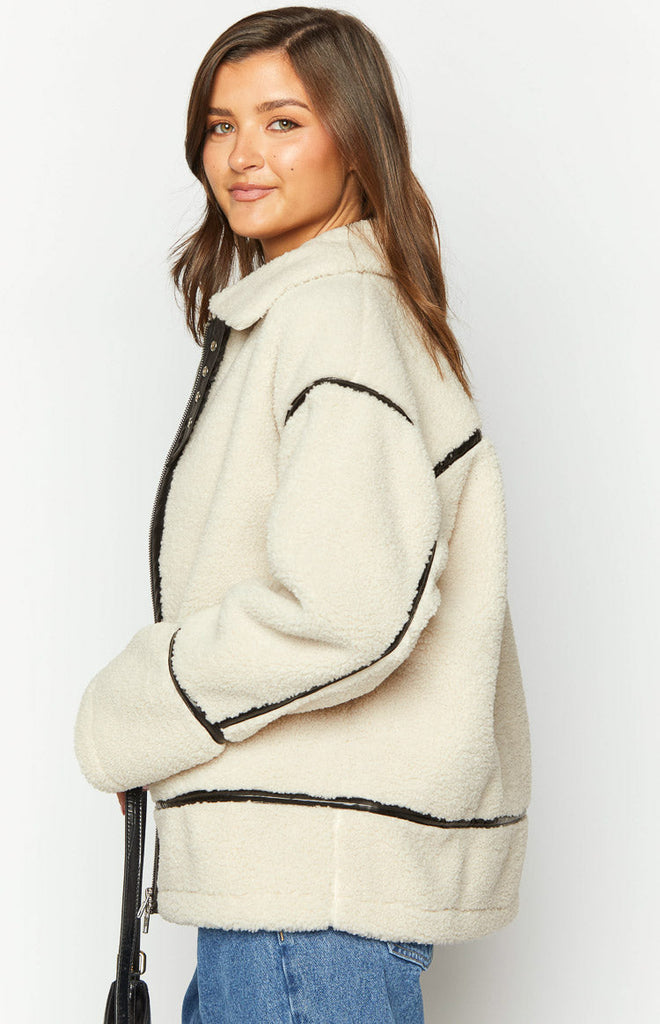 Dream White Teddy Jacket – Beginning Boutique US