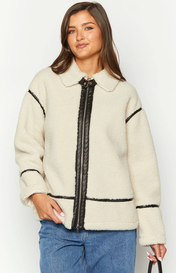 Dream White Teddy Jacket – Beginning Boutique US