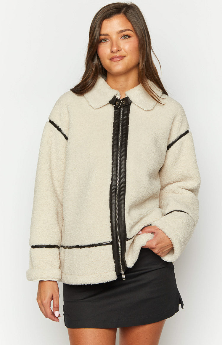 Dream White Teddy Jacket – Beginning Boutique US