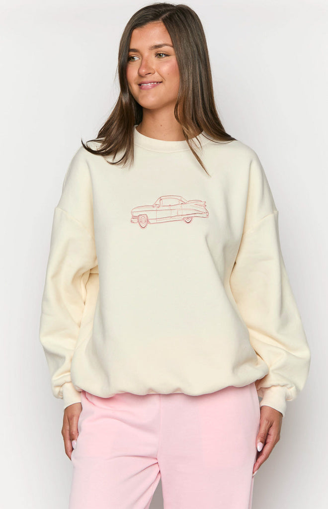 Elodie Cream Crew Neck Sweater – Beginning Boutique US