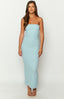 Imogen Blue Floral Strapless Maxi Dress – Beginning Boutique US