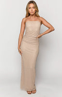 Imogen Blue Floral Strapless Maxi Dress – Beginning Boutique US