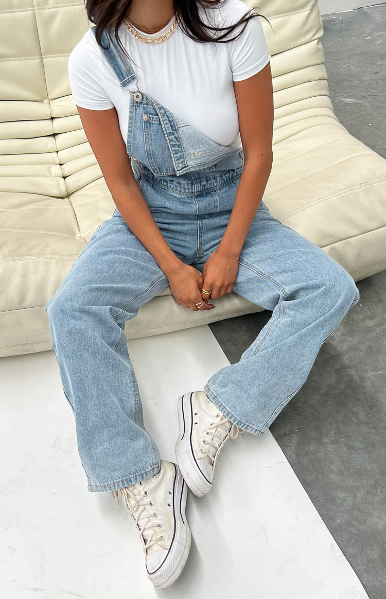Patterson Blue Denim Overalls | Beginning Boutique US