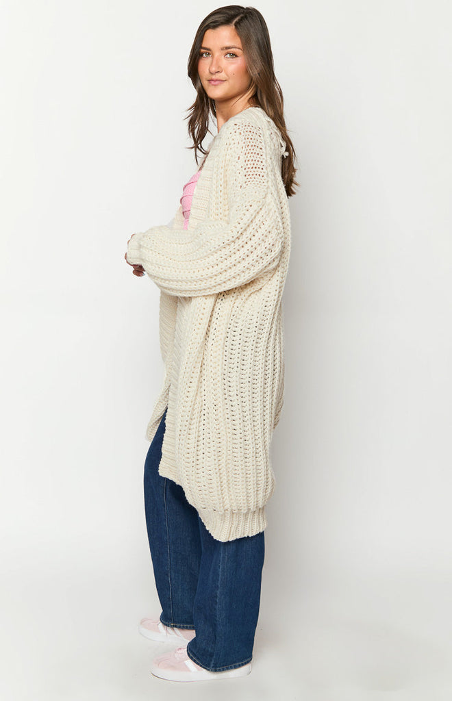 Peonie Cream Knit Cardigan – Beginning Boutique US