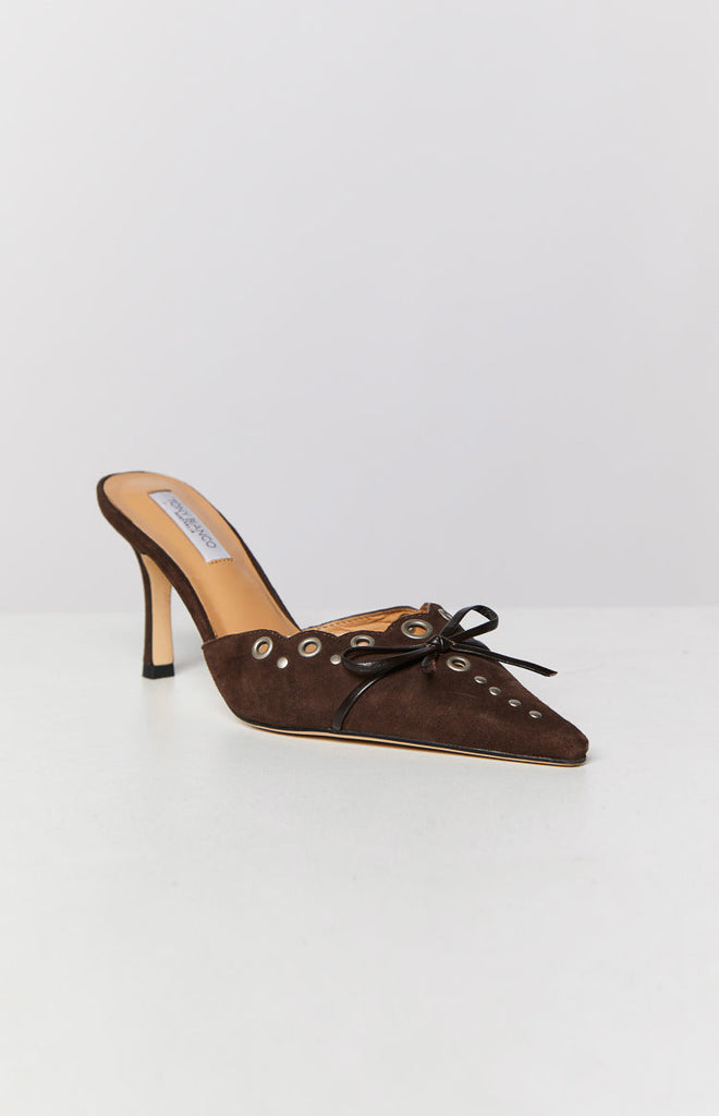 Tony Bianco Shae Espresso Suede Heels – Beginning Boutique US