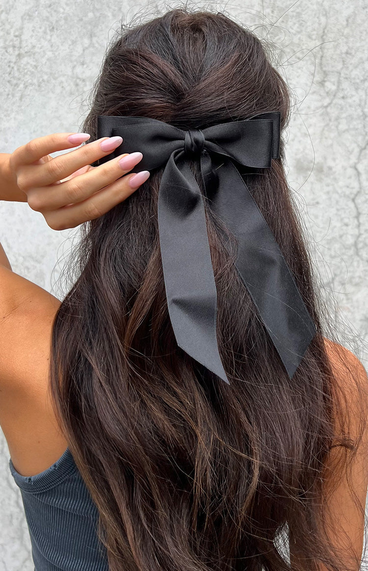 Whimsy Willow Black Bow Hair Clip | Beginning Boutique US