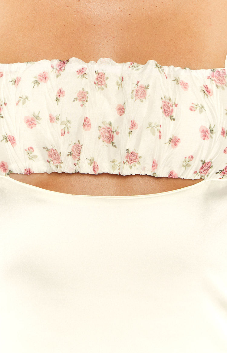 Yolandah Cream Chiffon Maxi Dress – Beginning Boutique US