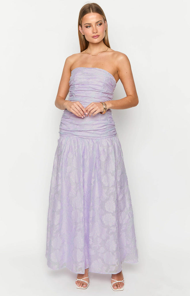 Sinclair Lilac Strapless Maxi Dress – Beginning Boutique US