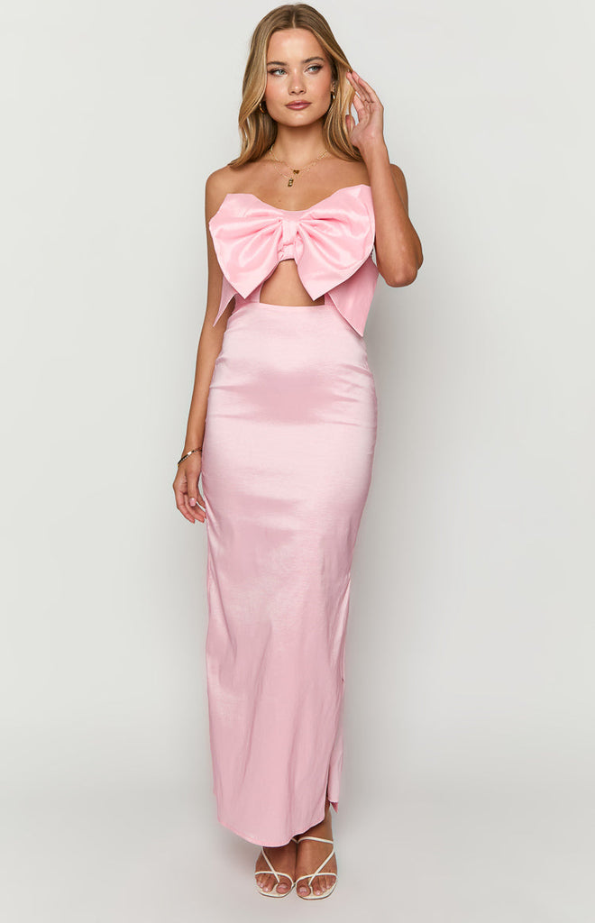 Viar Pink Bow Maxi Dress – Beginning Boutique US