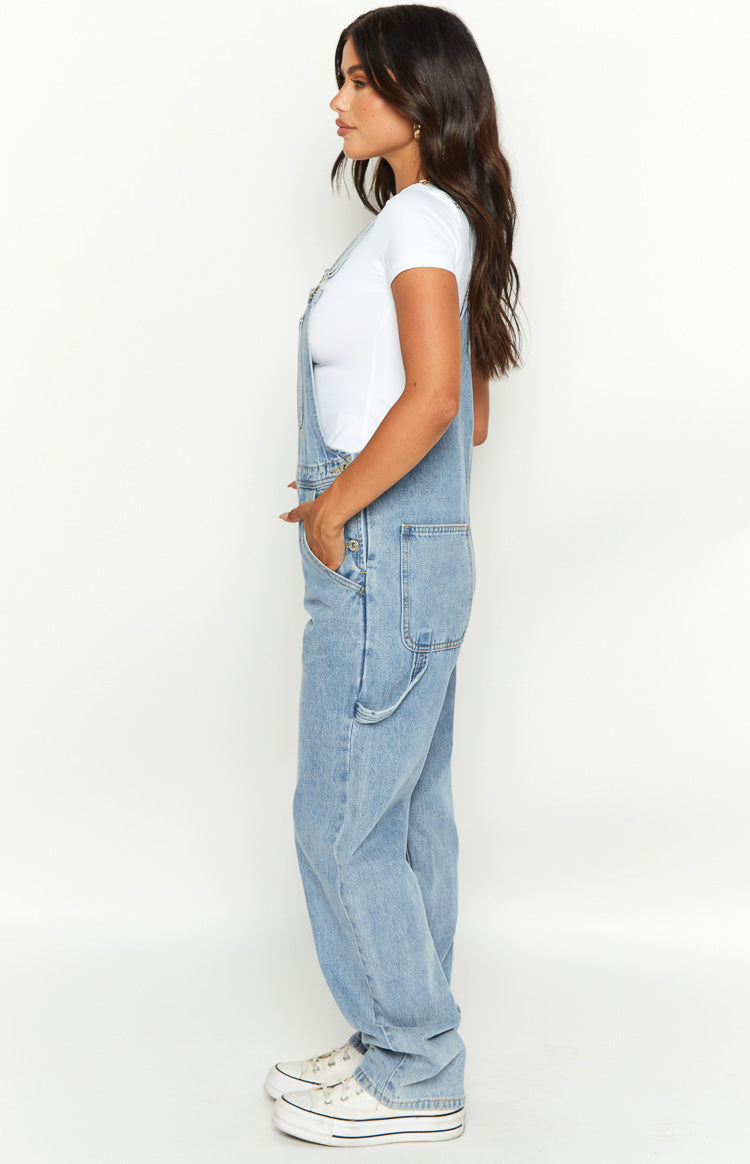 Patterson Blue Denim Overalls | Beginning Boutique US